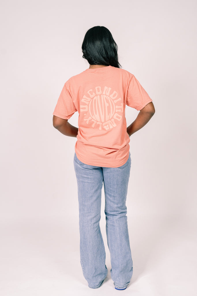 "Unconditionally Loved" Puff Tee (Terracotta) – Christ For The Nations